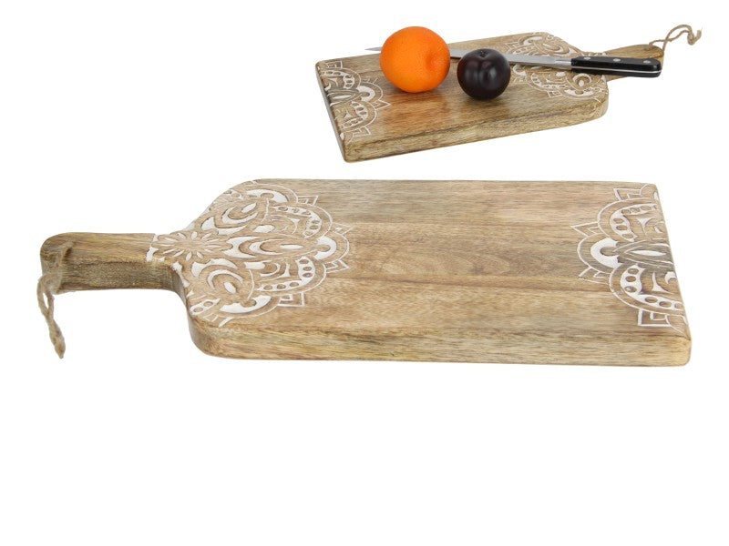 Mango Wood Timber Platter/Board Mandala Pattern 40cm x 20cm – Wyoming ...